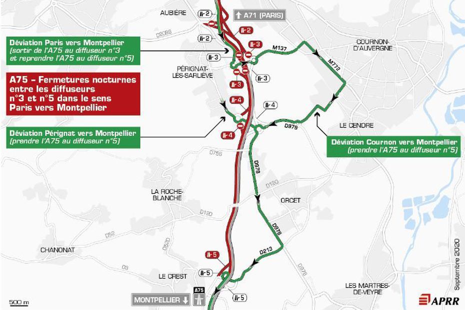 Clermont-Ferrand : nouvelles perturbations sur l'A75
